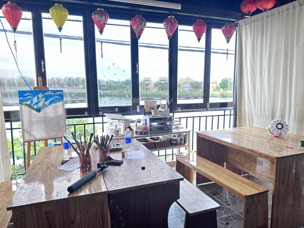 Lantern Making Class Hoi An - Hand Painting Workspace - Lantern ...
